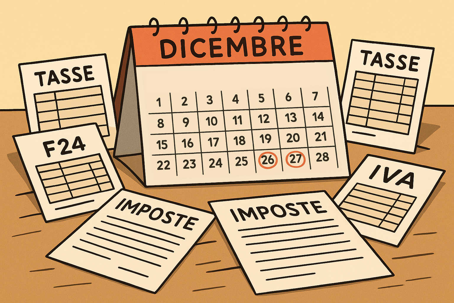 Scadenze fiscali del mese di dicembre 2025: scopri il calendario completo