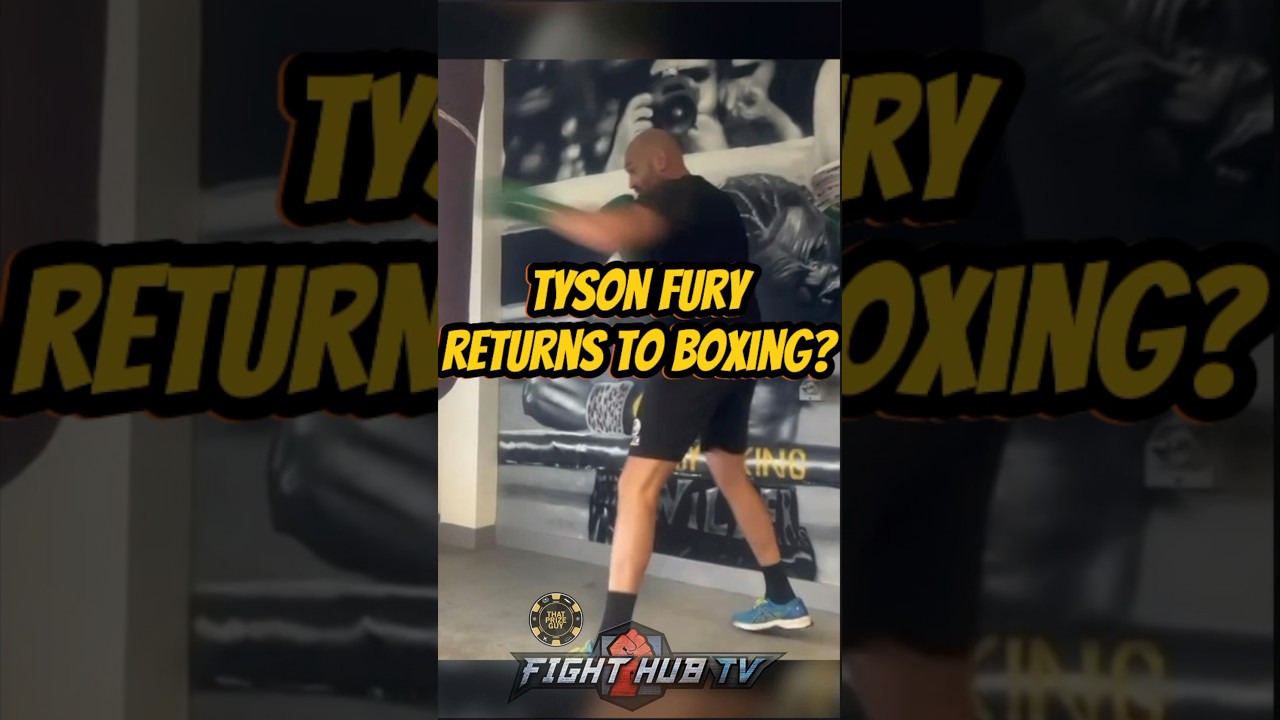 Tyson Fury FIRST LOOK back in the gym RIPPING heavy bag since retirement!