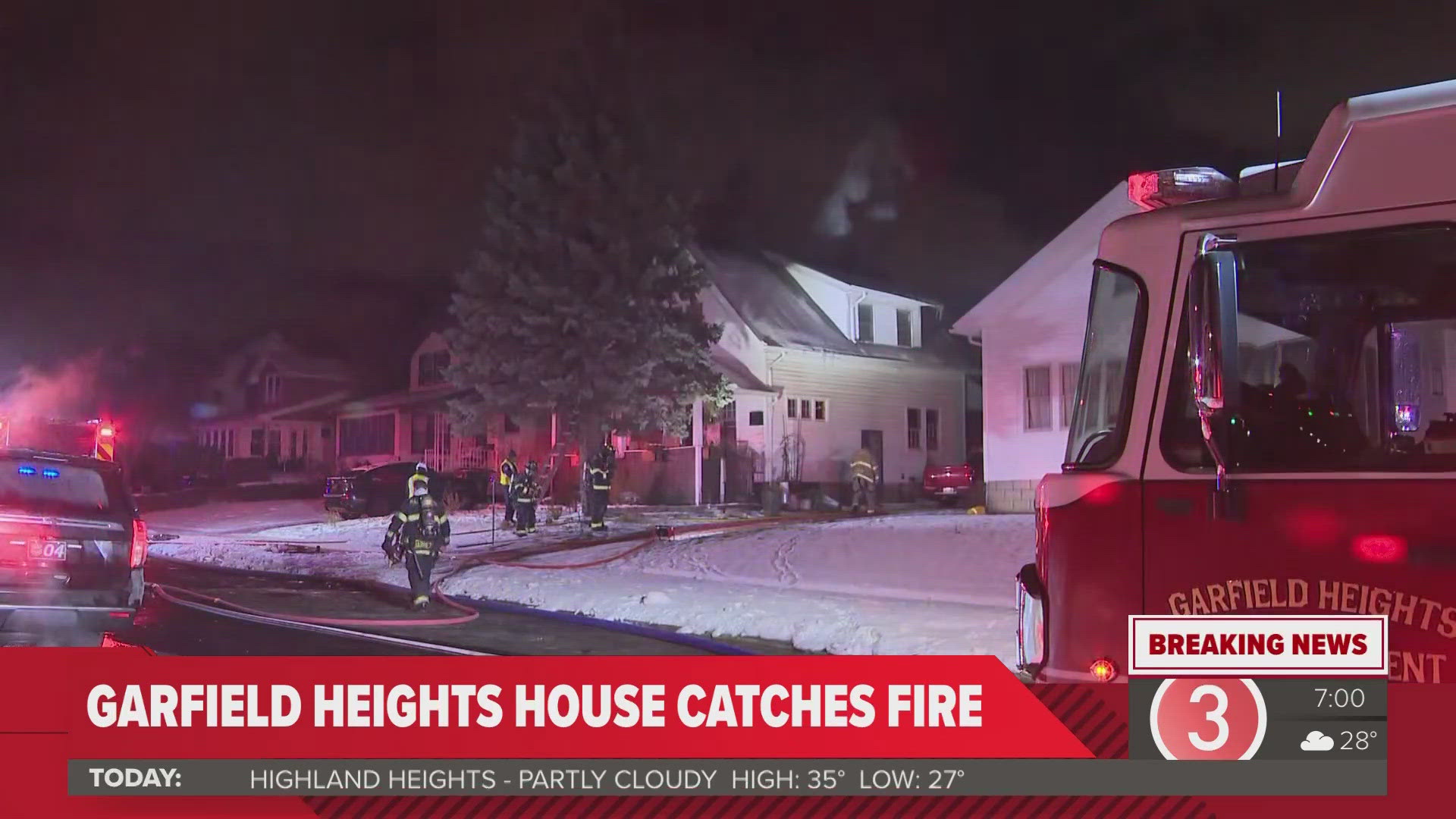 Overnight fire at home in Garfield Heights