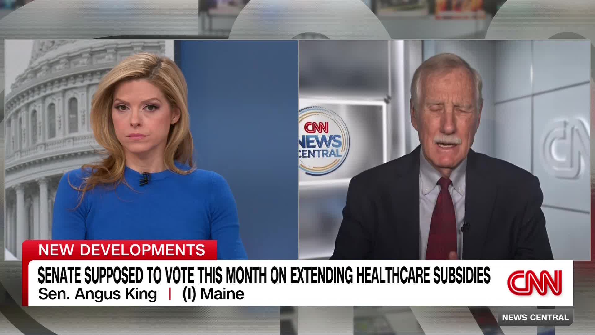 Sen. Angus King on sprint to address expiring Obamacare subsidies