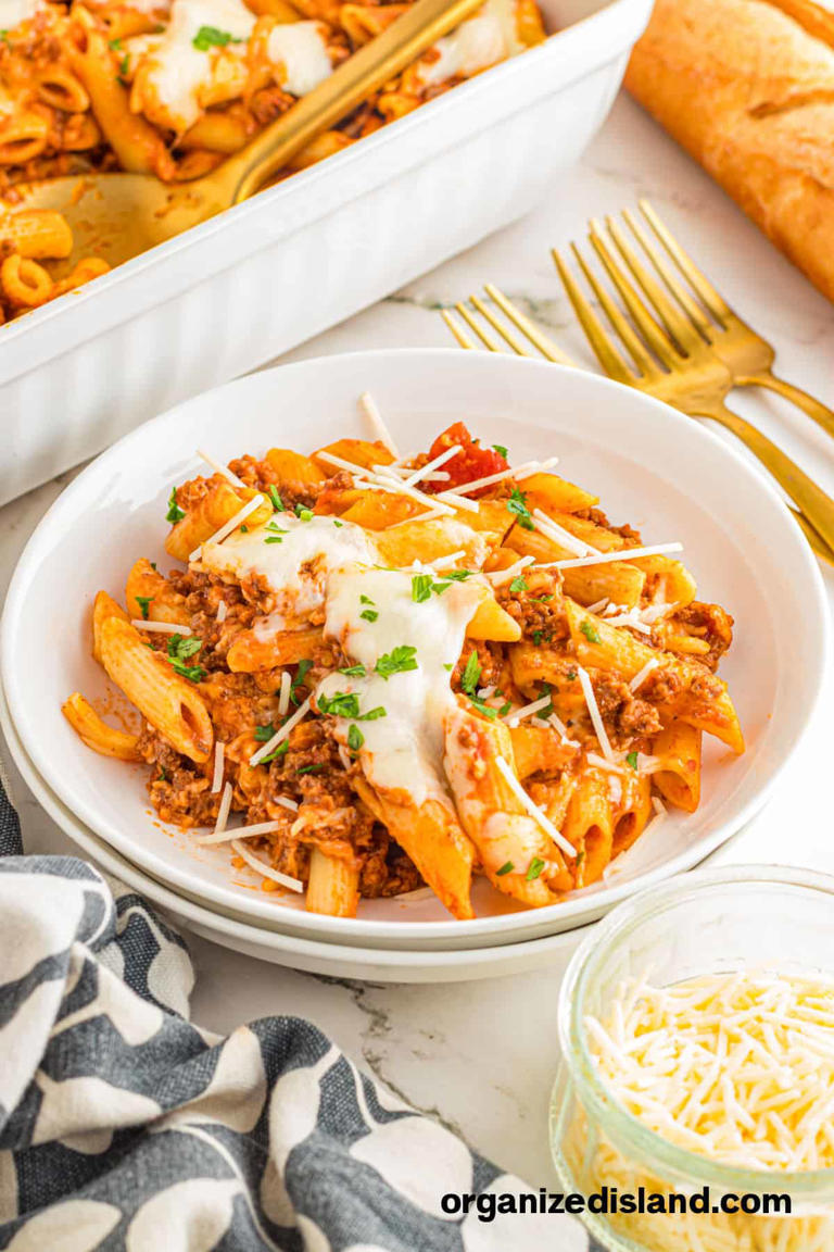 Ground Beef and Pasta Bake