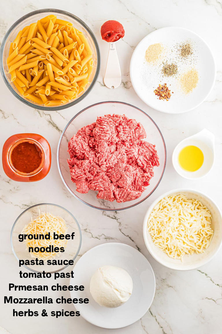 Ground Beef and Pasta Bake