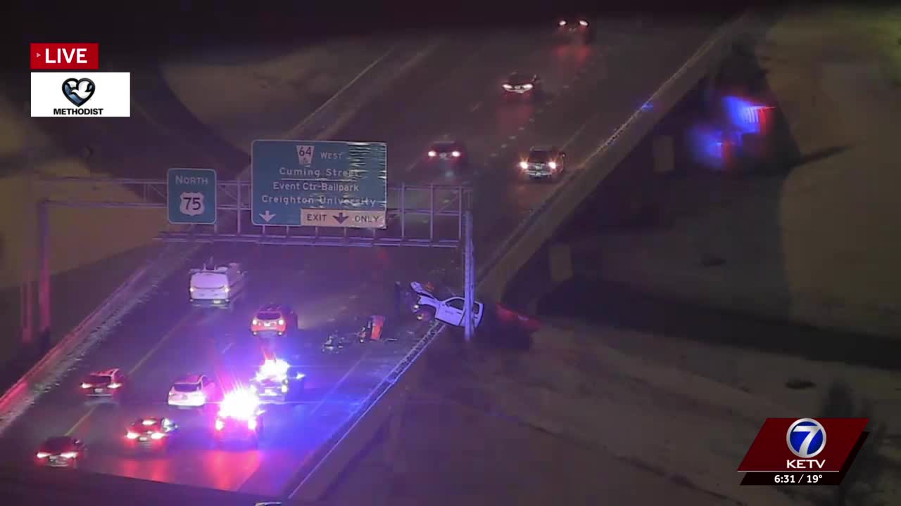 Vehicle slides off of Highway 75 North