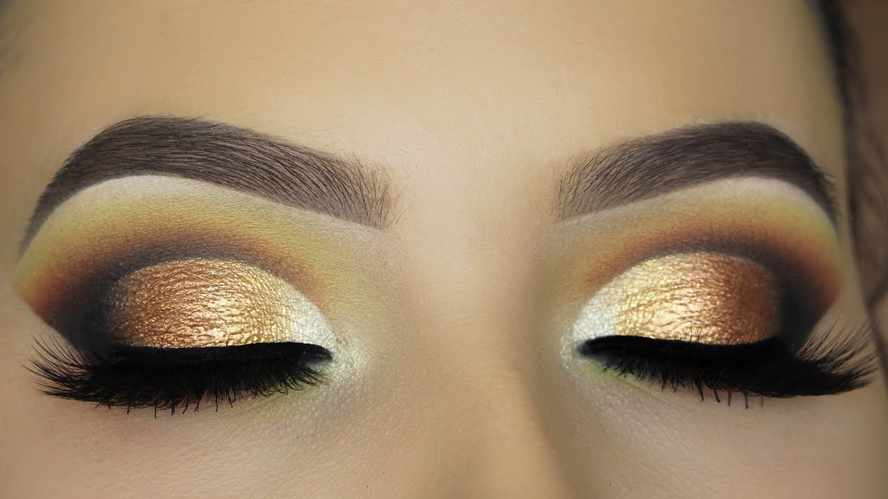Smokey golden cut crease tutorial - ABH Prism palette