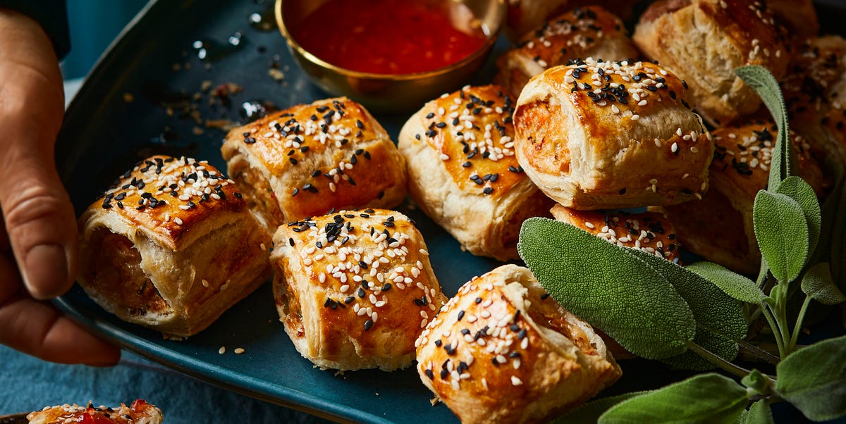 Our flaky and succulent prawn toast sausage rolls recipe is made in the air fryer for ultimate ease