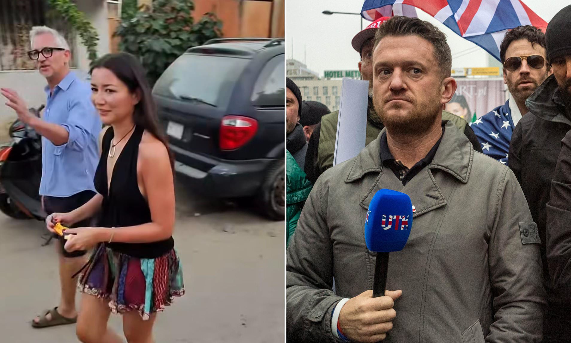 Gary Lineker faces down Tommy Robinson in online spat over video with his daughter-in-law