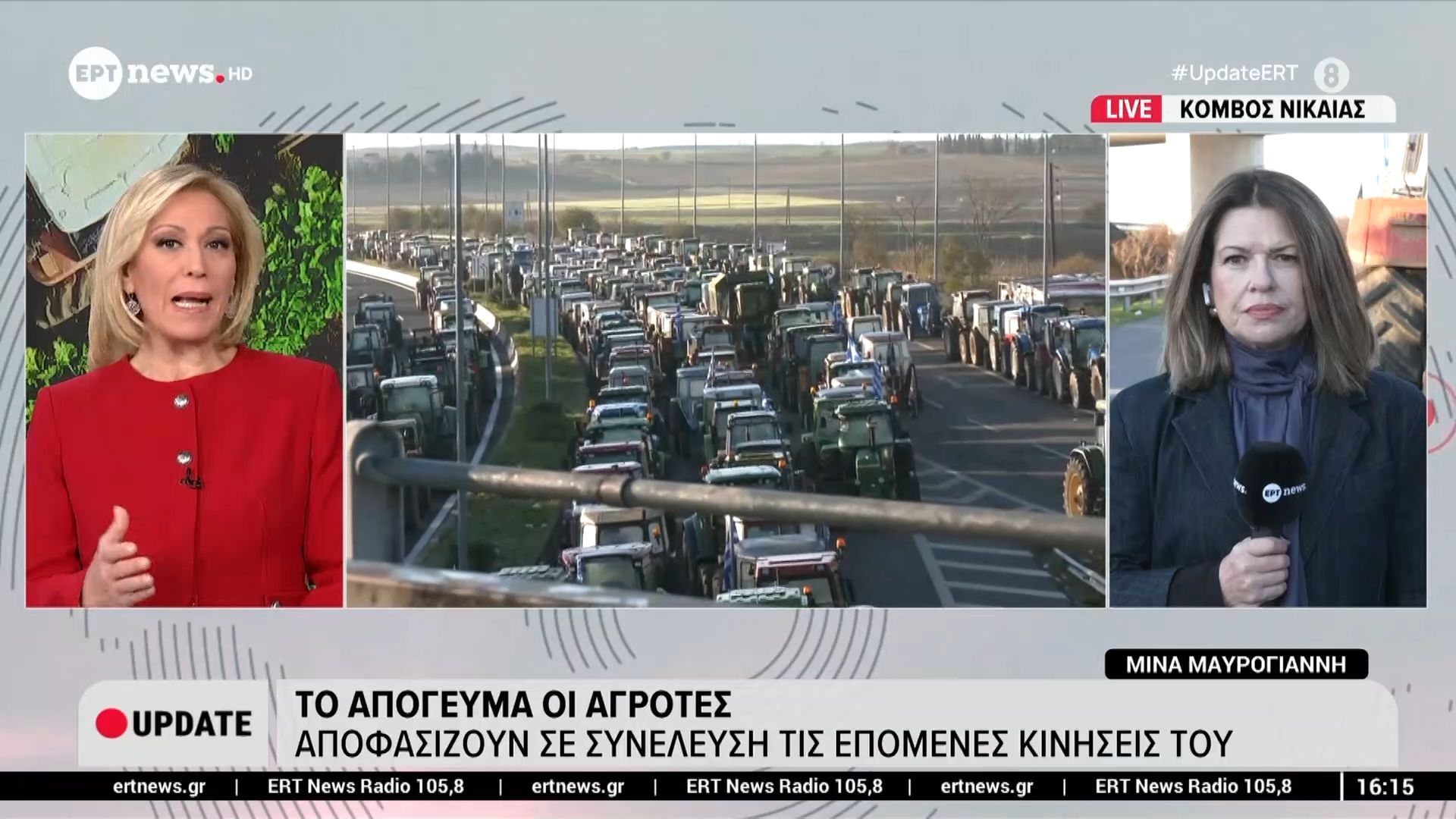 Κλειστή και στα δύο ρεύματα η Εθνική οδός από τα τρακτέρ - Το απόγευμα ...