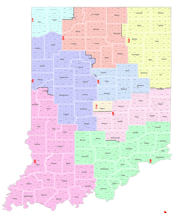 Indiana House Republicans issue draft redistricting map