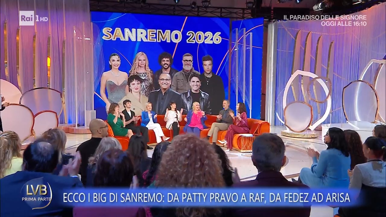 Svelati i Big di Sanremo 2026: tutte le reazioni - La volta buona 01/12 ...