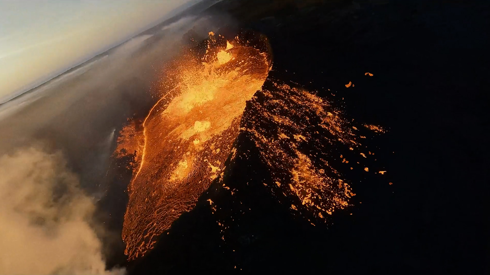 Iceland's Litli-Hrutur Volcano by First Person View Drones, Part 1