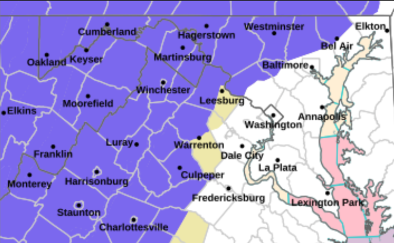 Winter weather advisory issued for Staunton, Augusta and Waynesboro