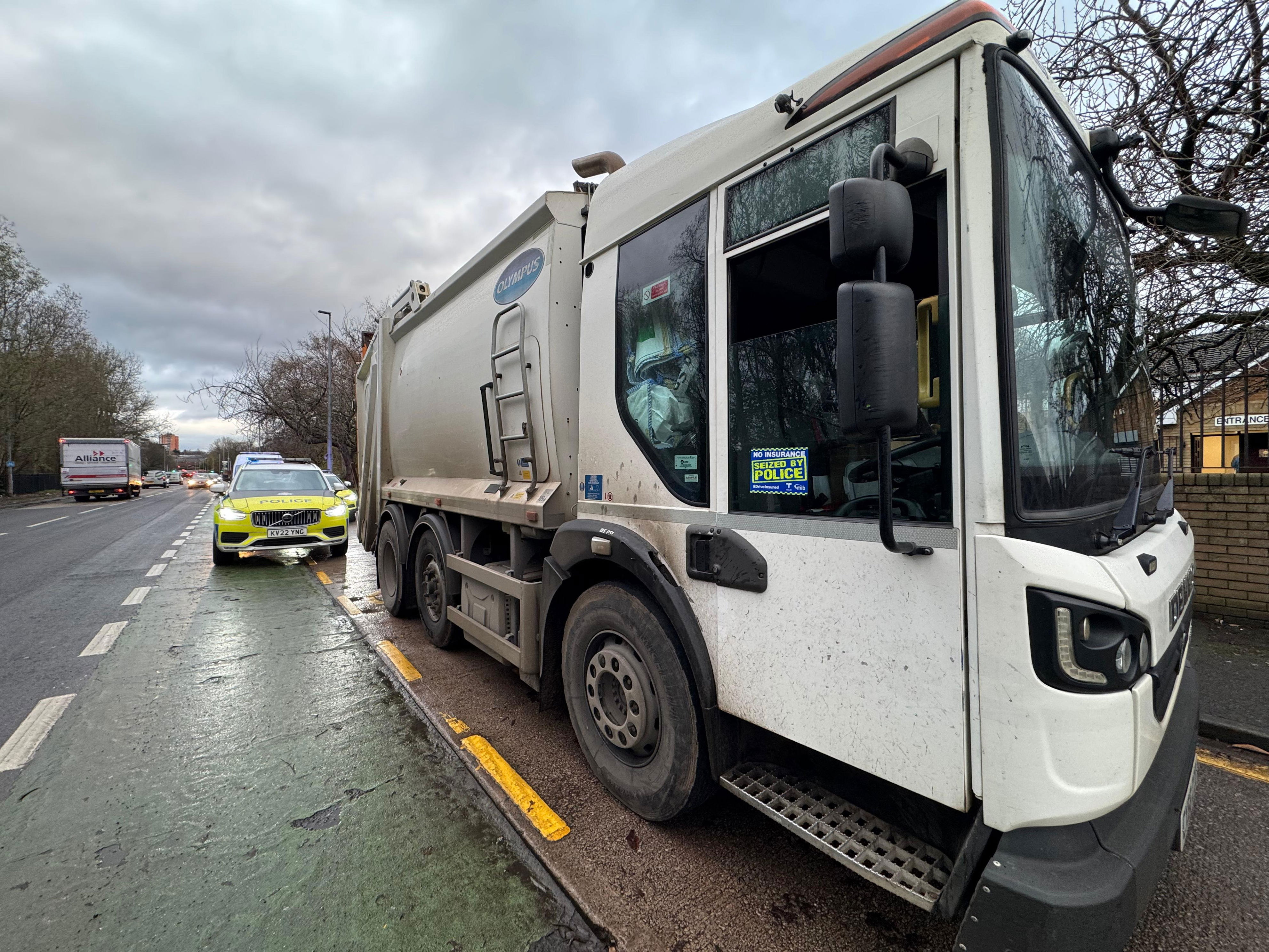 'Rubbish': Greater Manchester Police stop bin lorry for driving without ...