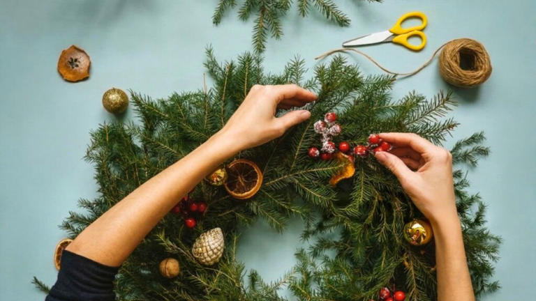 Simple wreath ideas from the grocery store floral aisle