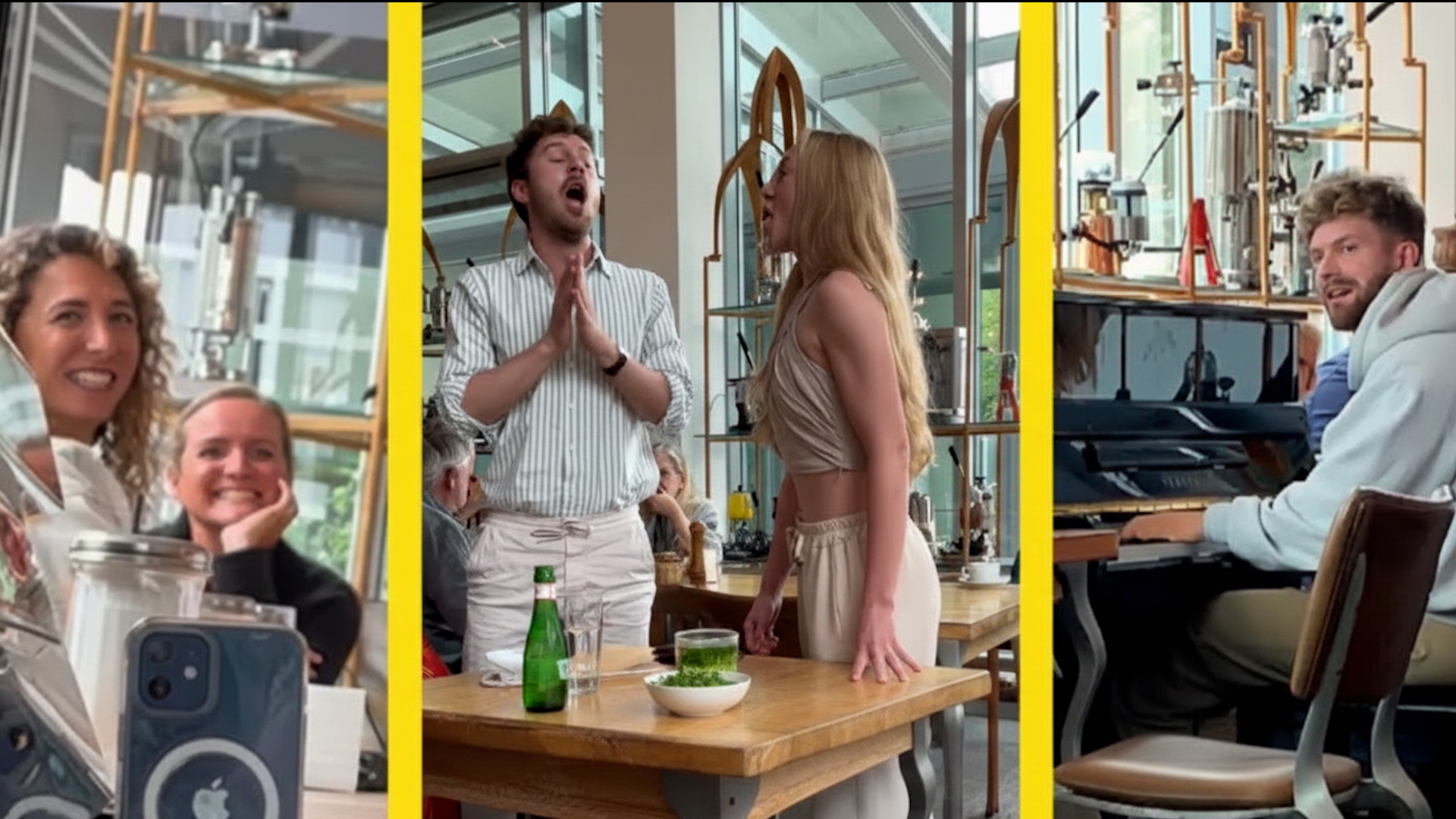 Duet with Opera Singers at the Café