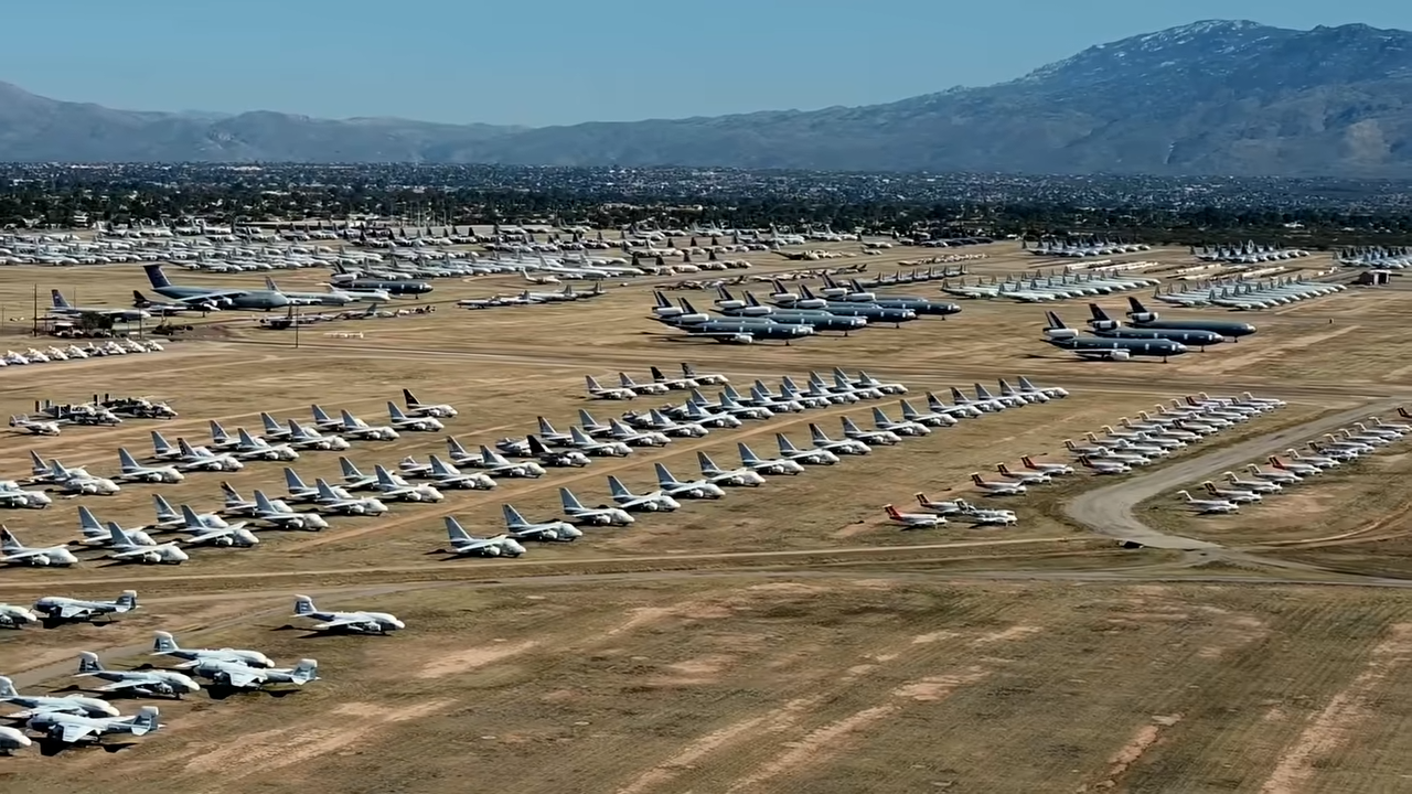 Watch Thousands of Retired Warplanes Lined Up in the Arizona Desert