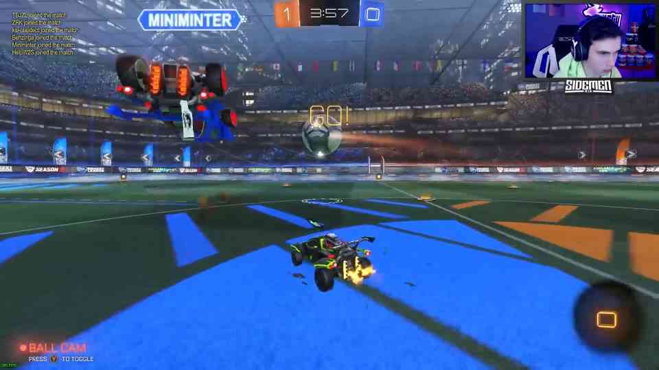 7 Sidemen vs 1 Rocket League pro for $10,000