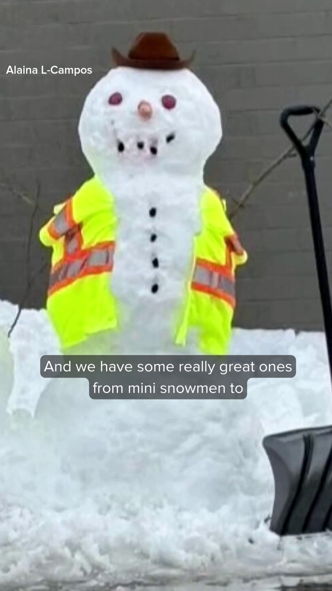 Snowmen pop up across West Michigan