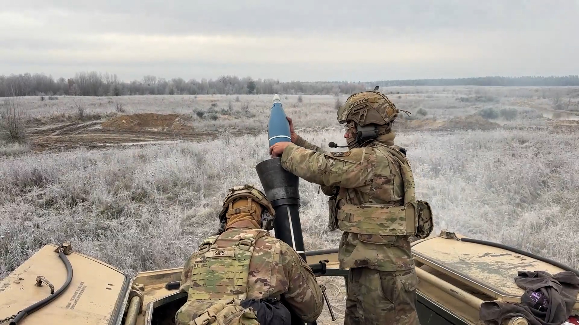 3-8 CAV Soldiers Complete Night Mortar Training in Poland
