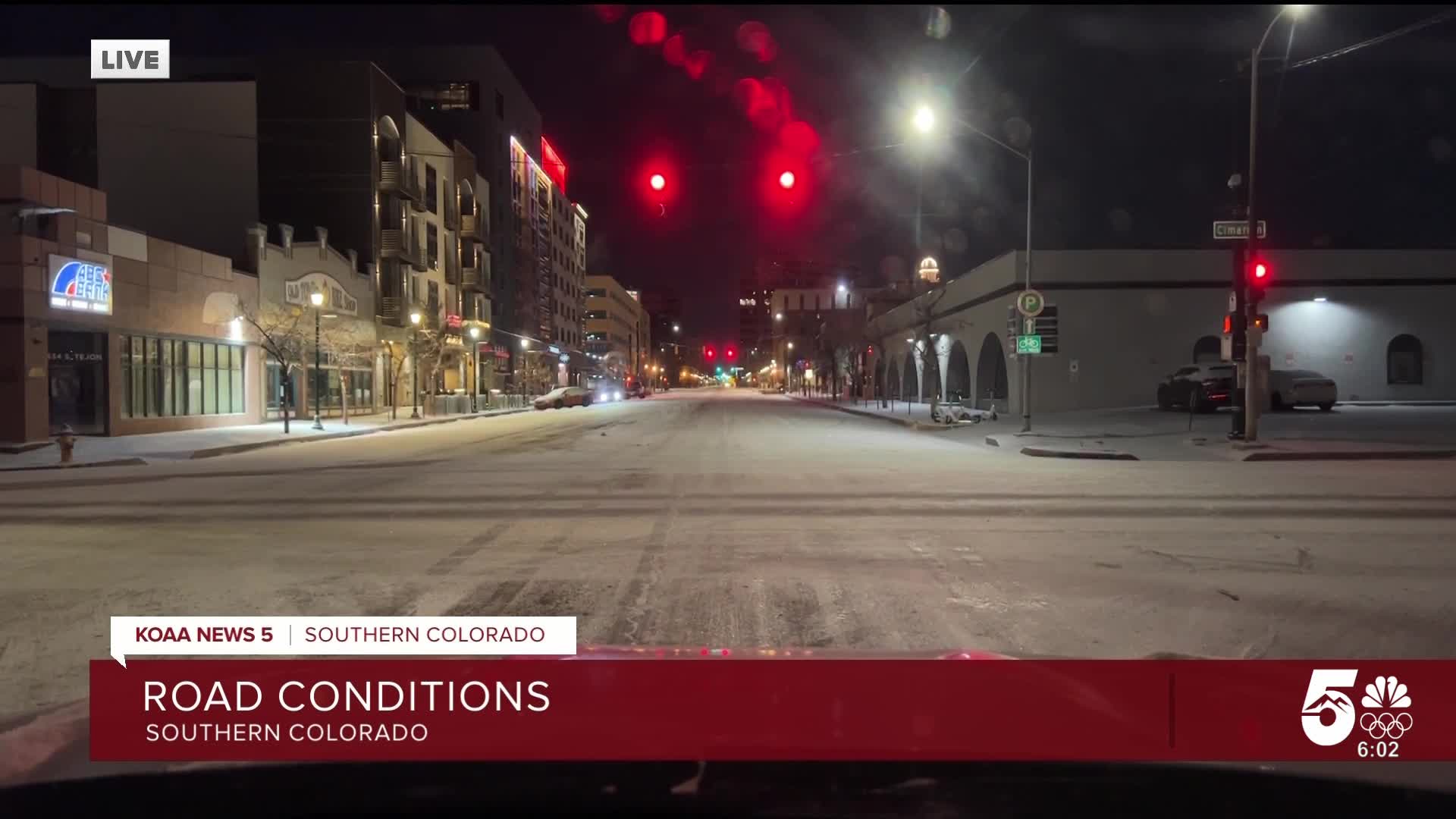 Road Conditions Monday December 1st, Colorado Springs