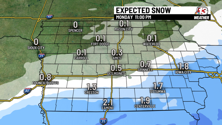 When Iowa will see more snow this week