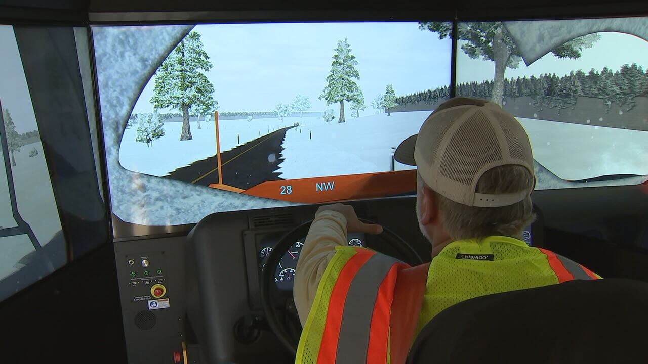 Driving simulator prepares NCDOT crews for winter weather