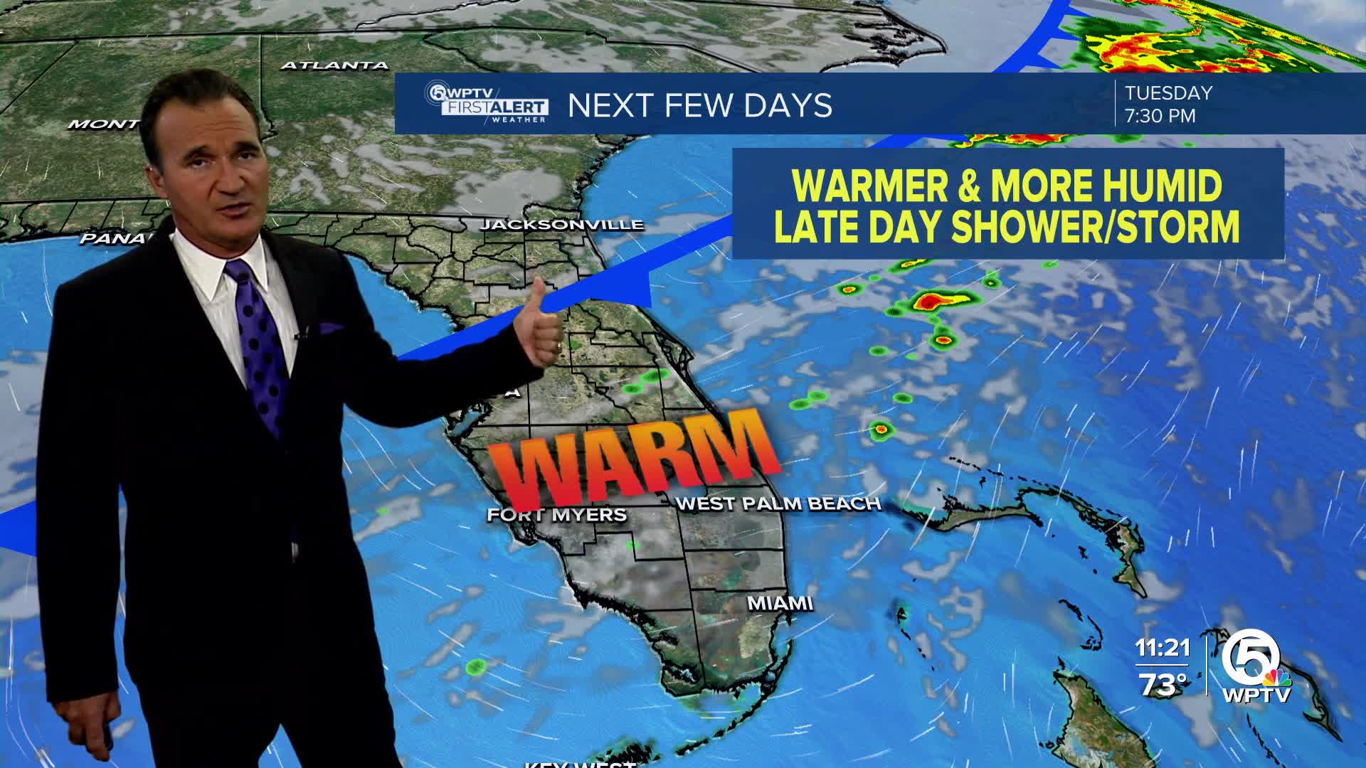 WPTV First Alert Weather Forecast for Afternoon of Monday, Dec. 1, 2025