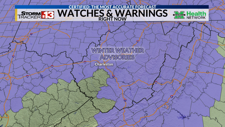 Advisories for slick roads: snow, rain & ice Tuesday