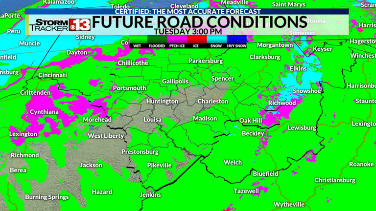 Advisories for slick roads: snow, rain & ice Tuesday