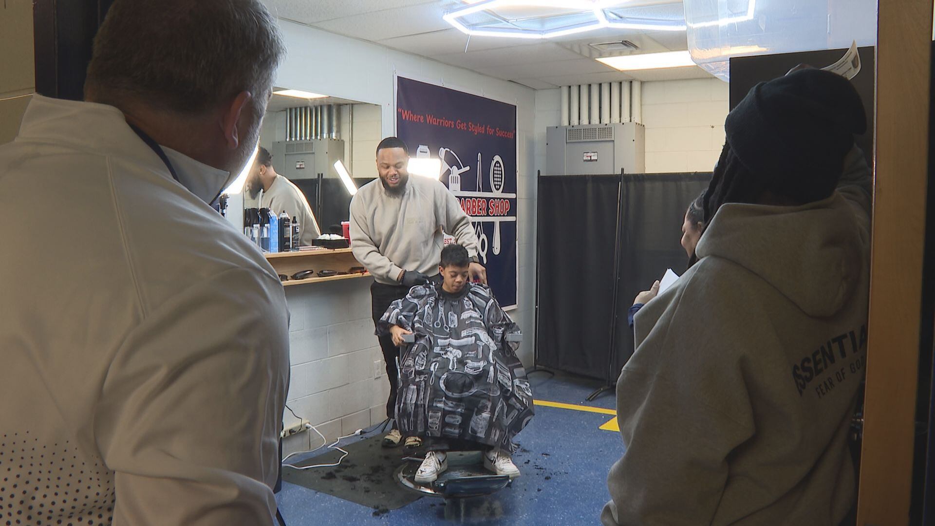 Winburn Middle School opens in-school barbershop for student mentorship