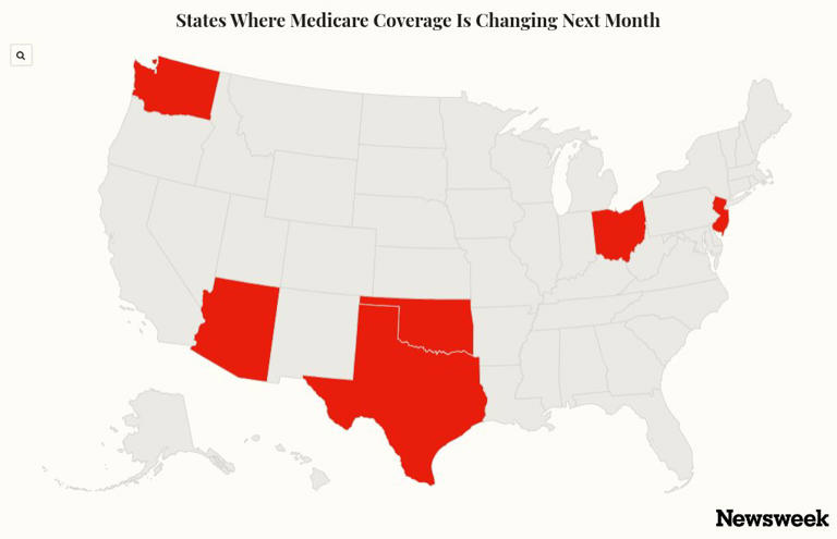 Map shows states where Medicare coverage is changing next month
