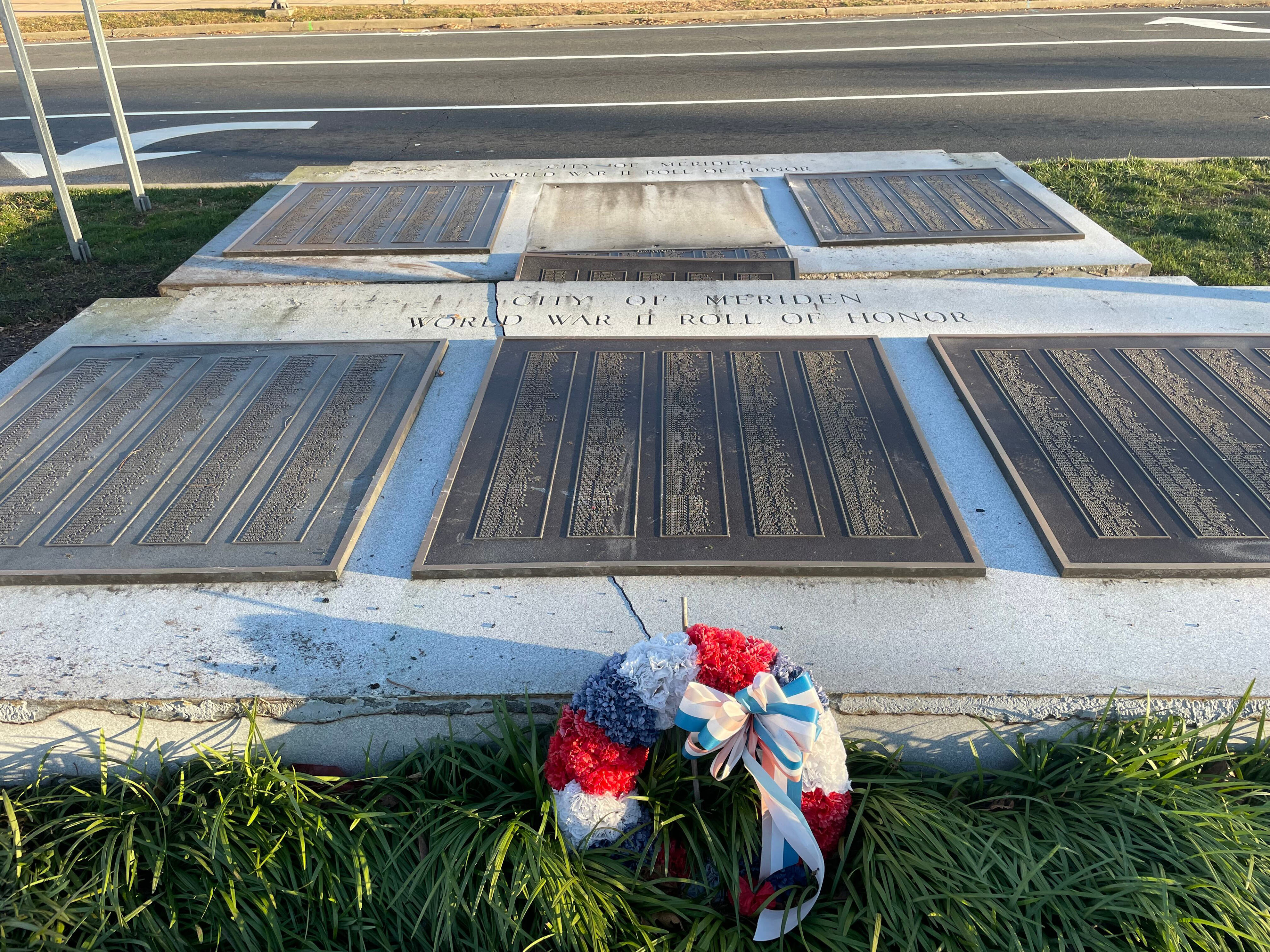 Another crash damages war monument in Meriden