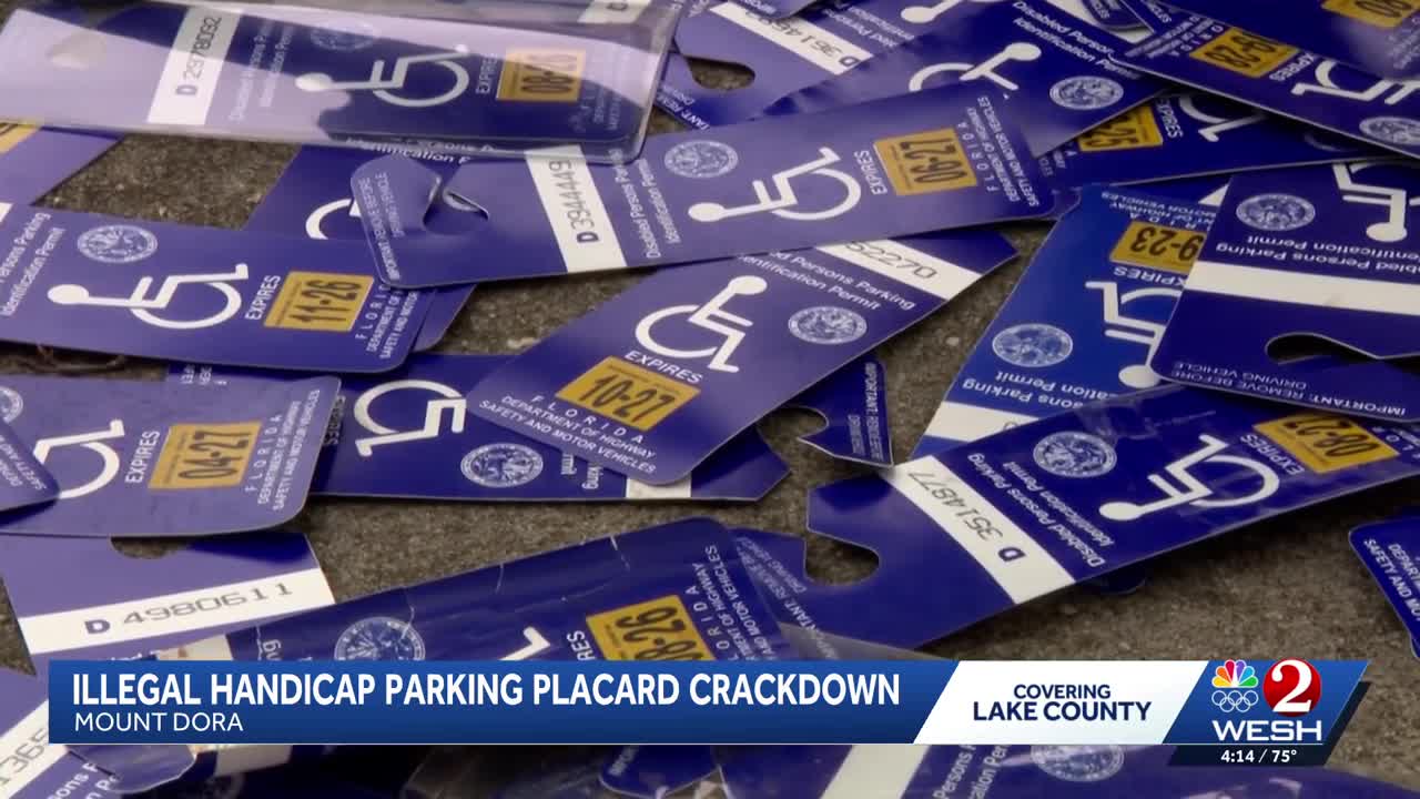 Florida police seize over 30 illegally used disability parking permits