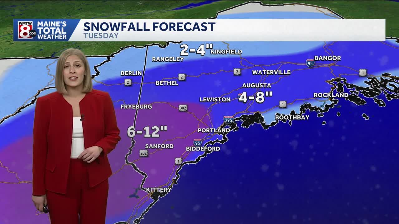 Maine to see heavy snow during Tuesday's evening commute | Updated ...