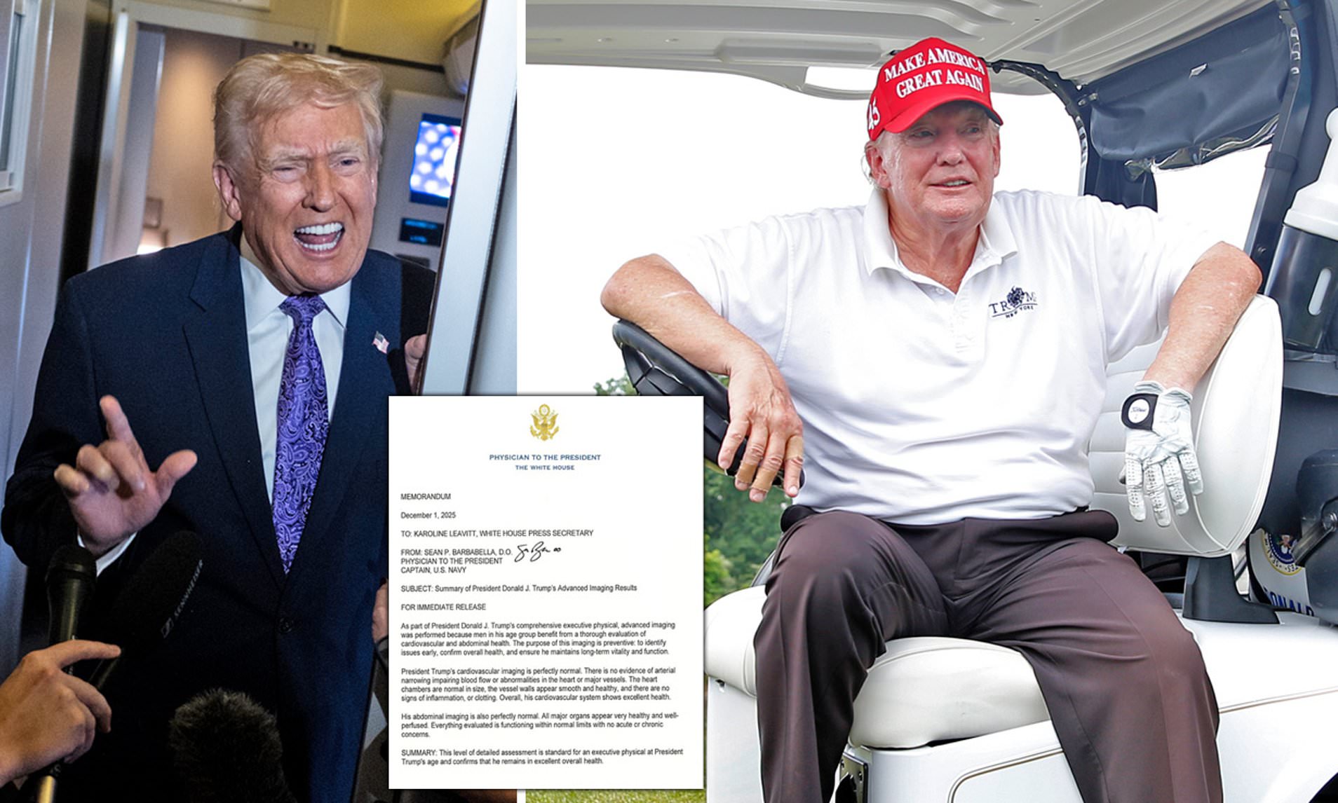 Trump's MRI scan results released by White House