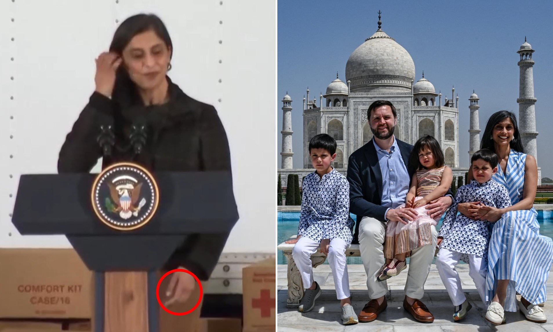 Usha Vance ditches wedding ring again as she appears alongside Melania ...