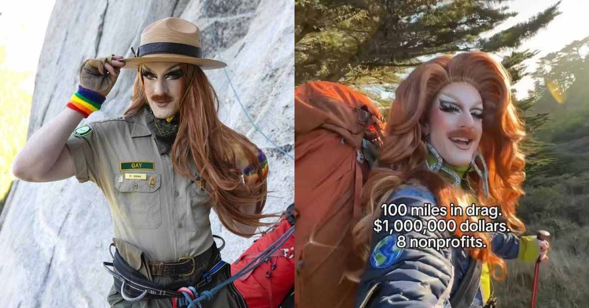 Drag queen Pattie Gonia is hiking 100 miles in full drag to raise $1M ...
