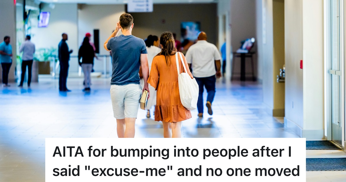 Office Worker Politely Says “Excuse Me” In A Crowded Store Aisle, But ...