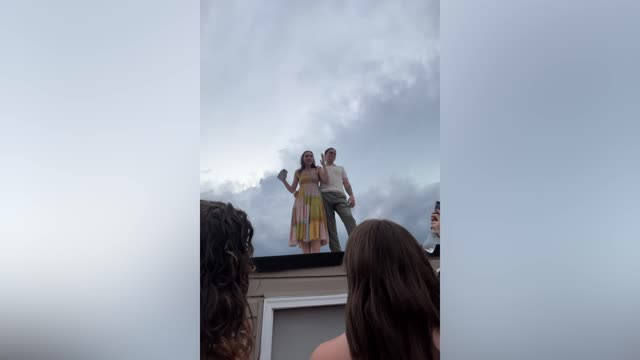 Family surprised by couple's intimate wedding ceremony at home