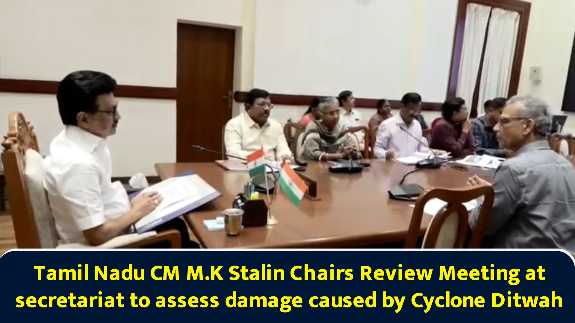 Tamil Nadu CM M.K Stalin Chairs Review Meeting at secretariat to assess ...