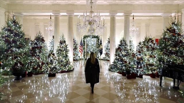 New Lego Portrait of Donald Trump Sneaks into Melania's 2025 White House Christmas Decorations