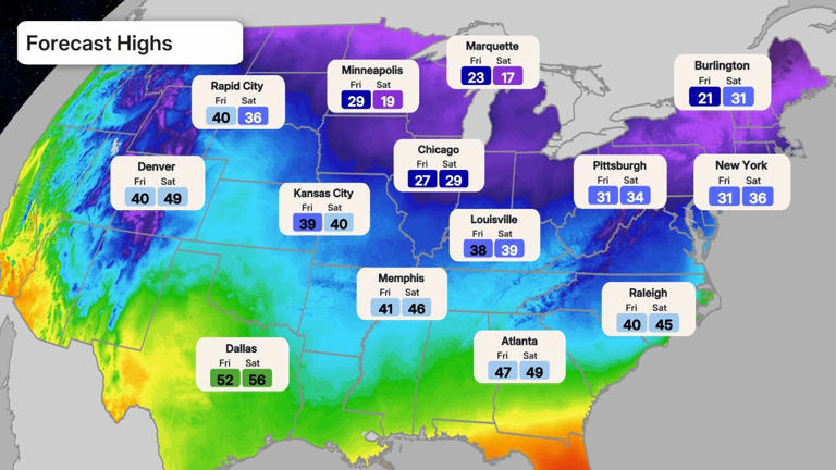 Cold fatigued Northeast about to get colder, windy again this weekend