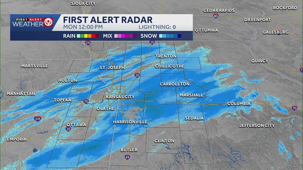 Kansas City Dec. 1 afternoon radar, visibility update