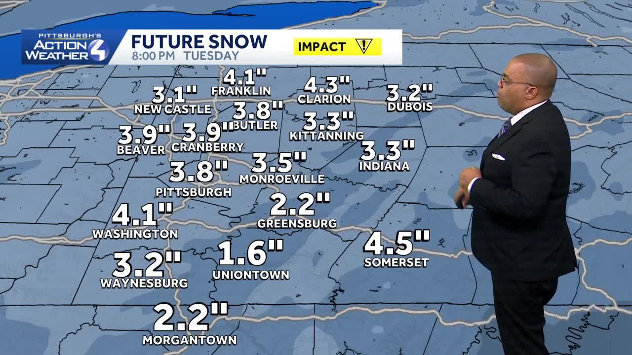 December 1 Forecast: Impact Day Tuesday for snow in Pittsburgh