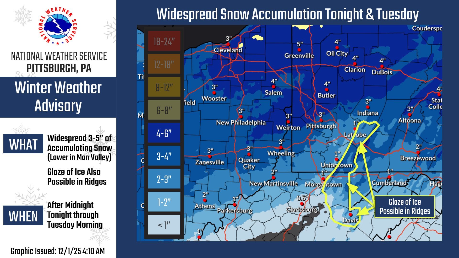 First snowfall of 2025-26 season to arrive early Dec. 2. What to expect
