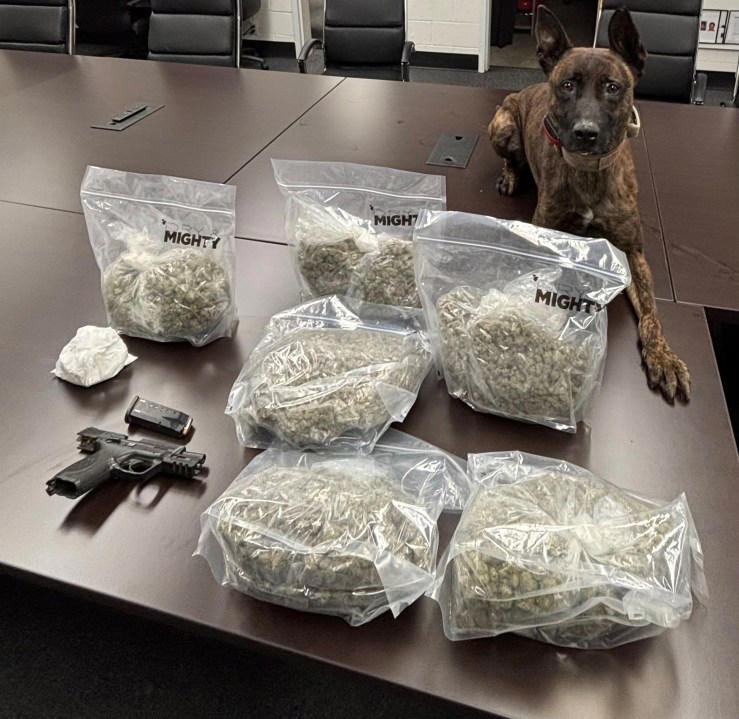 Evansville man caught with five pounds of alleged marijuana in his car