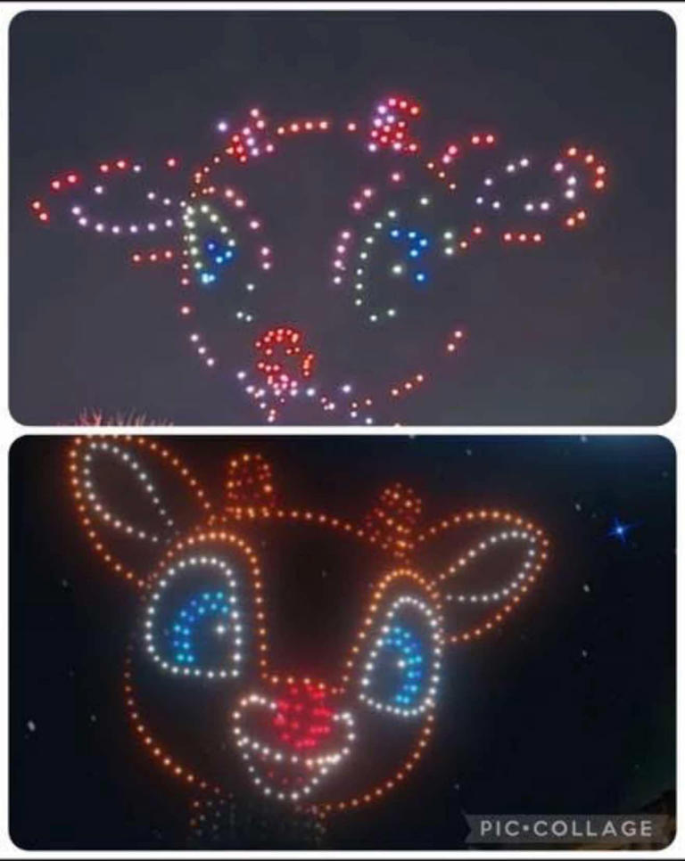 Christmas drone show goes awry, crowd left unimpressed