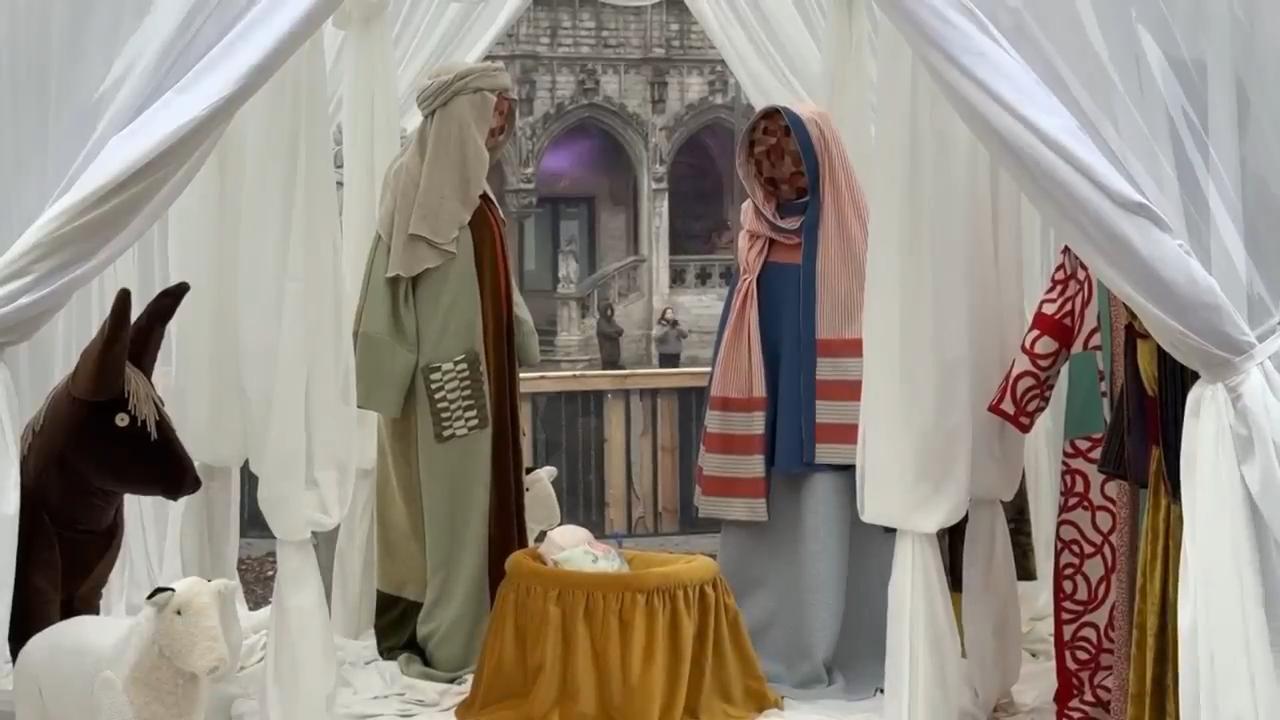 Brussels nativity scene faces controversy over faceless characters