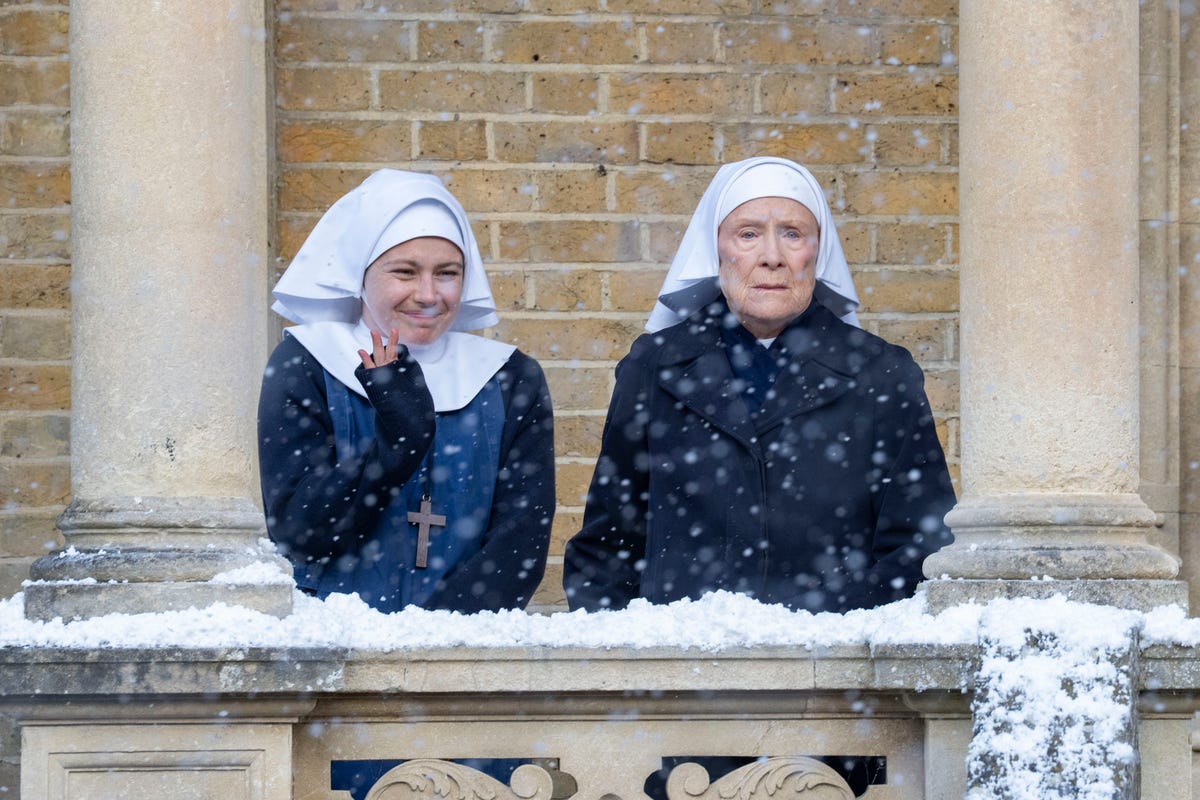 Call the Midwife’s Helen George and Molly Vevers tease stunt that “felt ...