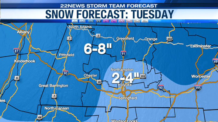WEATHER ALERT: Significant snowfall expected to hit western Massachusetts