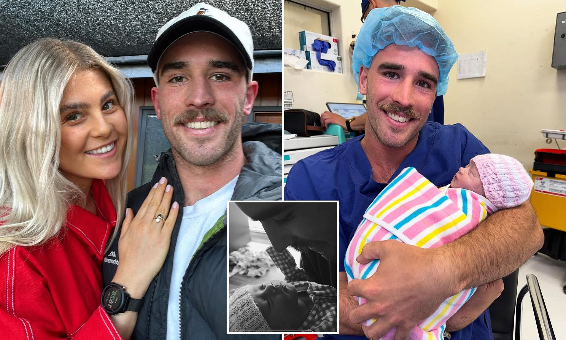 Adelaide Crows star Lachlan Murphy and fiancée welcome their first child
